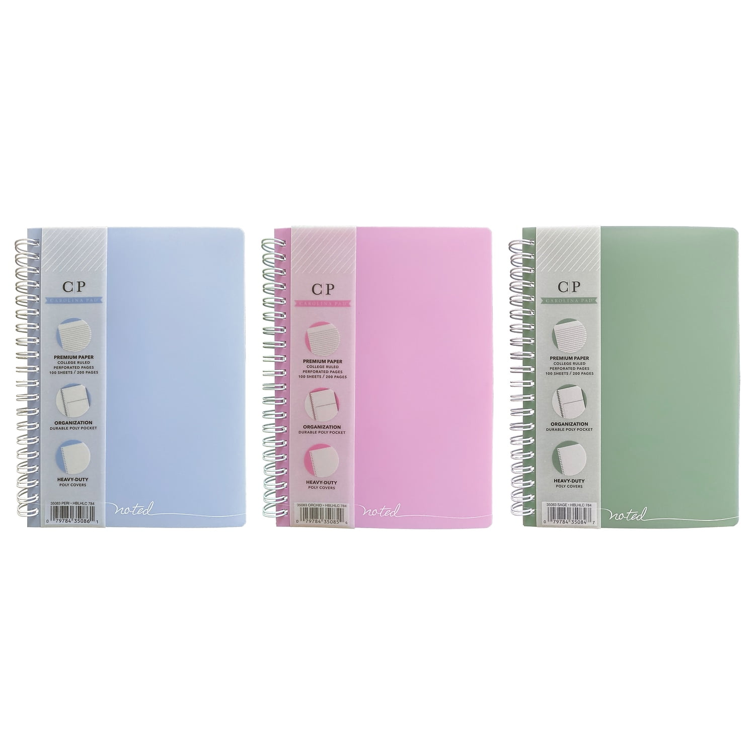 Carolina Pad Noted Professional Notebook 5.25" x 7" College Ruled 100 ...