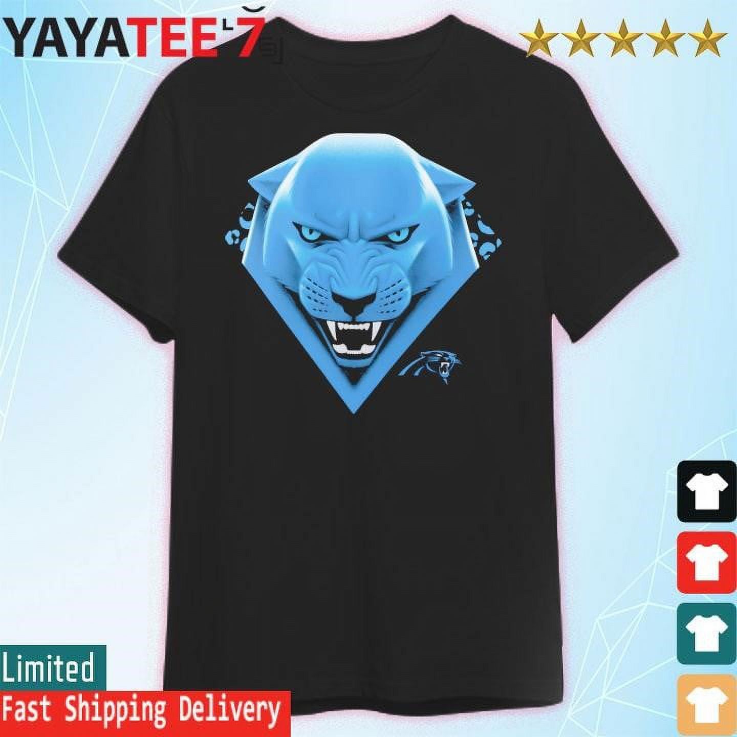 Carolina Panther 2024 Nfl Draft Illustrated Logo T-Shirt Shirt, Size M ...
