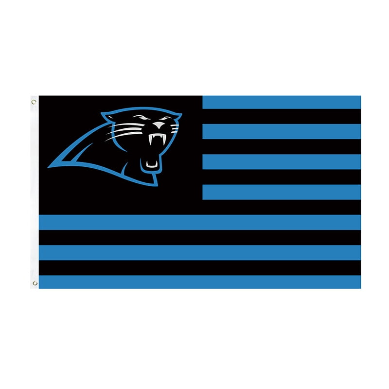 Carolina_Panther USA Flag,Black Blue Stripes, Gifts for Football Sport ...