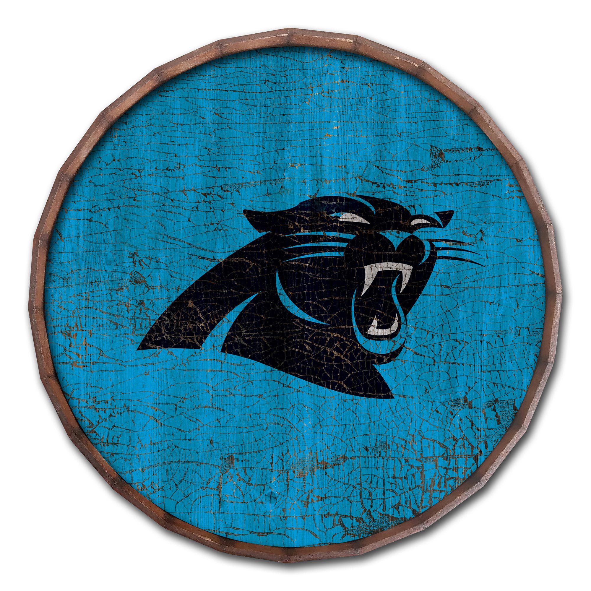 Carolina Panthers 24" Cracked Color Barrel Top Sign - Walmart.com