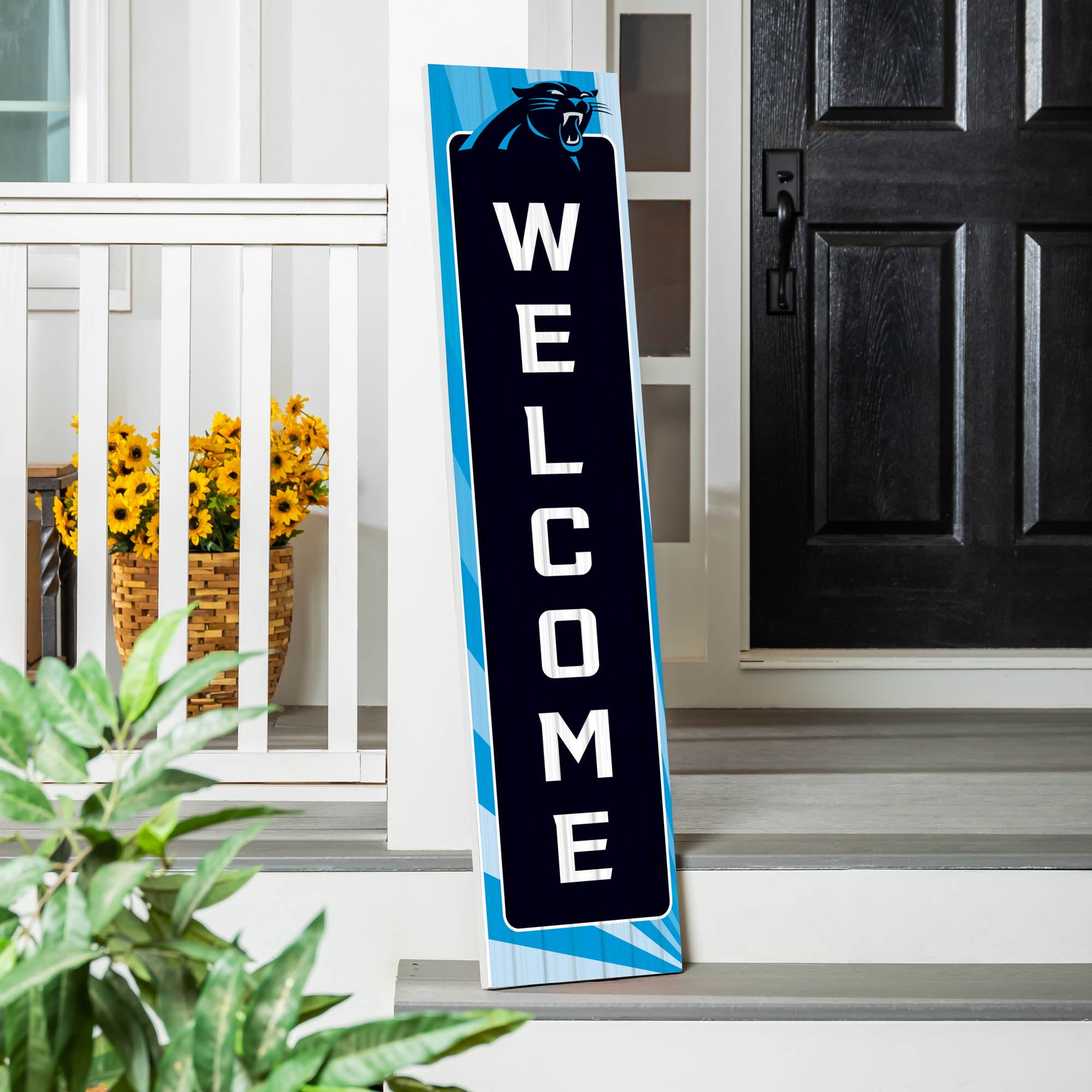 Carolina Panthers 47" Color Waves Porch Leaner Welcome Wall Sign ...