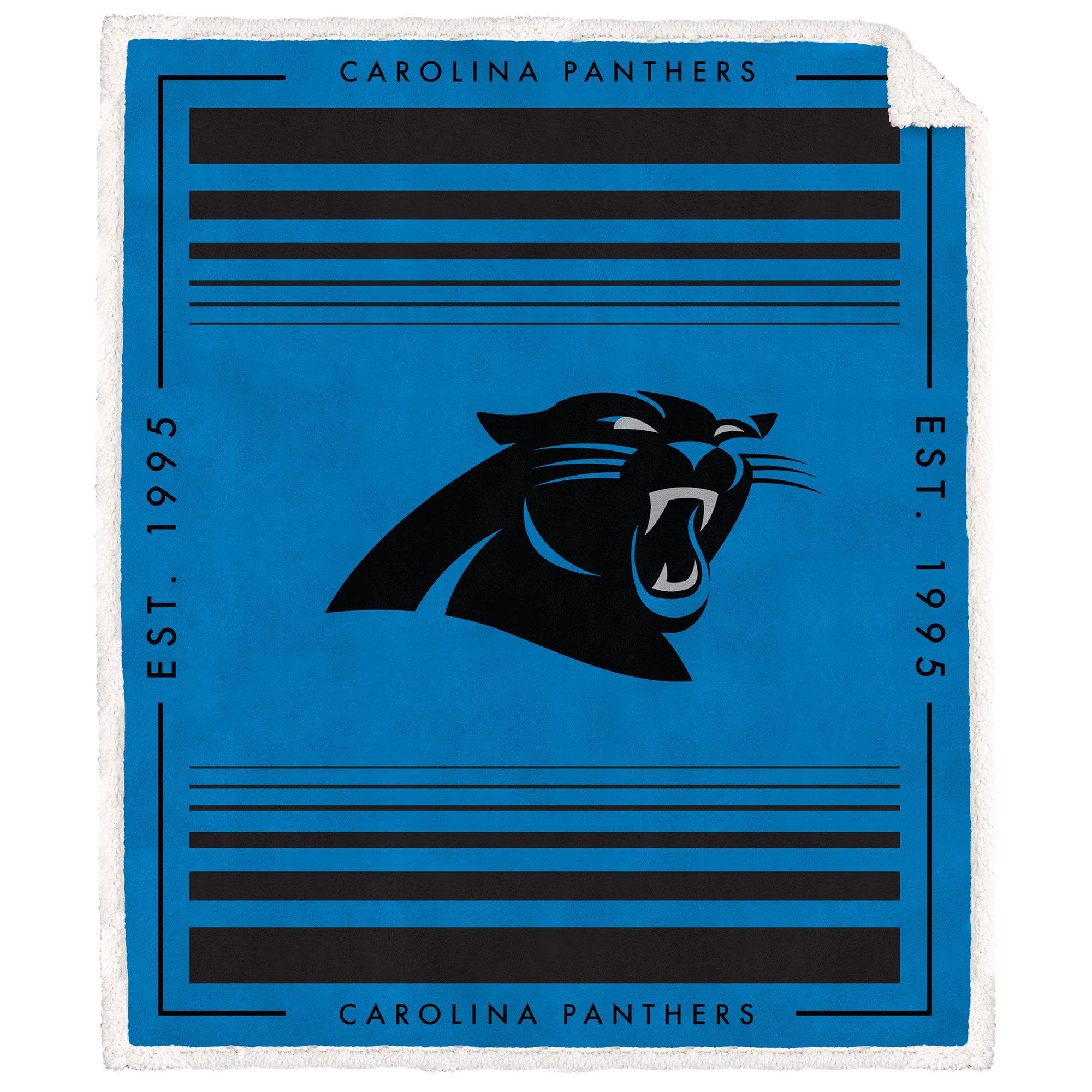 Carolina Panthers 60" x 70" Basic Block Royal Plush Sherpa Blanket ...