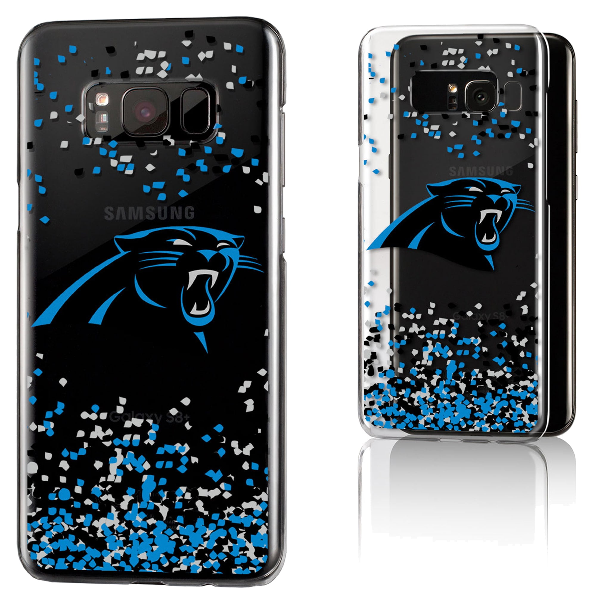 Carolina Panthers Galaxy Clear Case with Confetti Design - Walmart.com