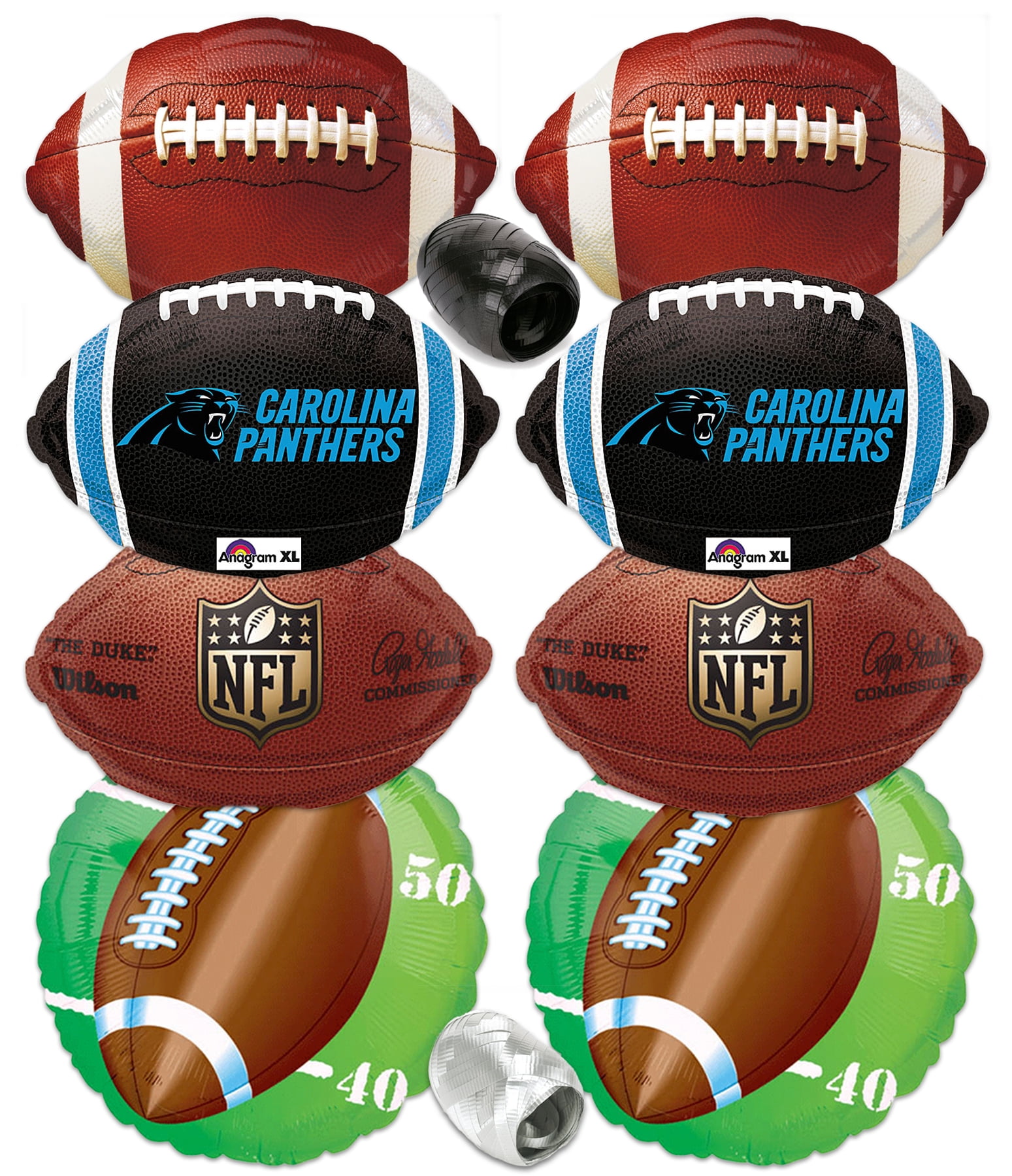 Carolina Panthers Playoffs Football Mylar Foil Balloons 10pc 10pc ...