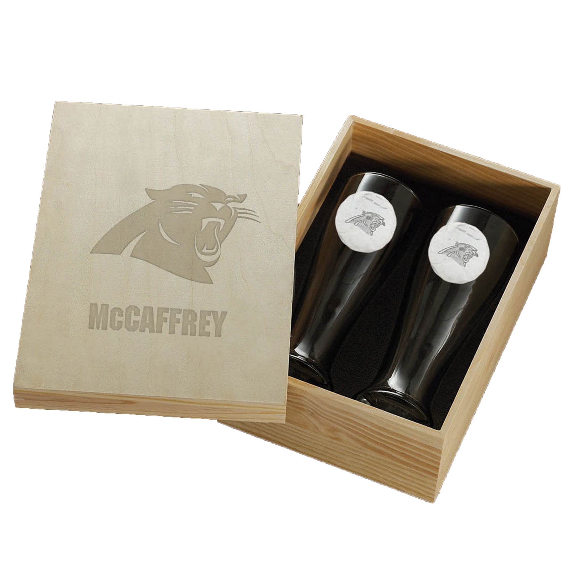 Carolina Panthers Two-Piece Pilsner Glass Set with Collector's Box ...