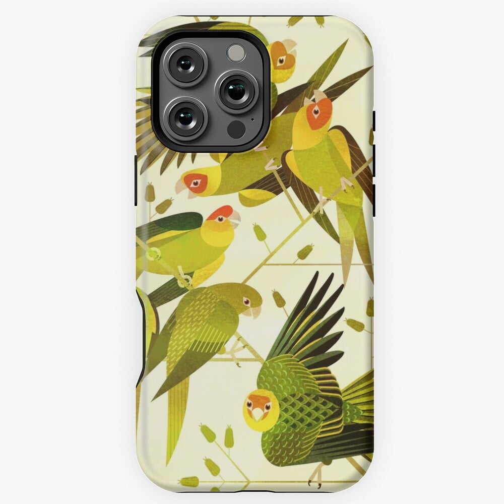 Carolina Parakeet Vintage Audubon Bird iPhone Case 11 12 13 14 15 16 17 ...