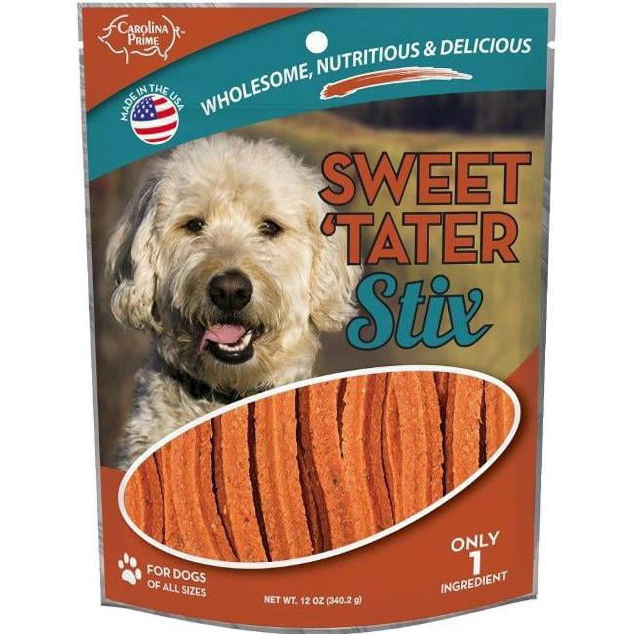 Carolina Prime Sweet Tater Stix: USA-Made Dehydrated Sweet Potato Dog ...