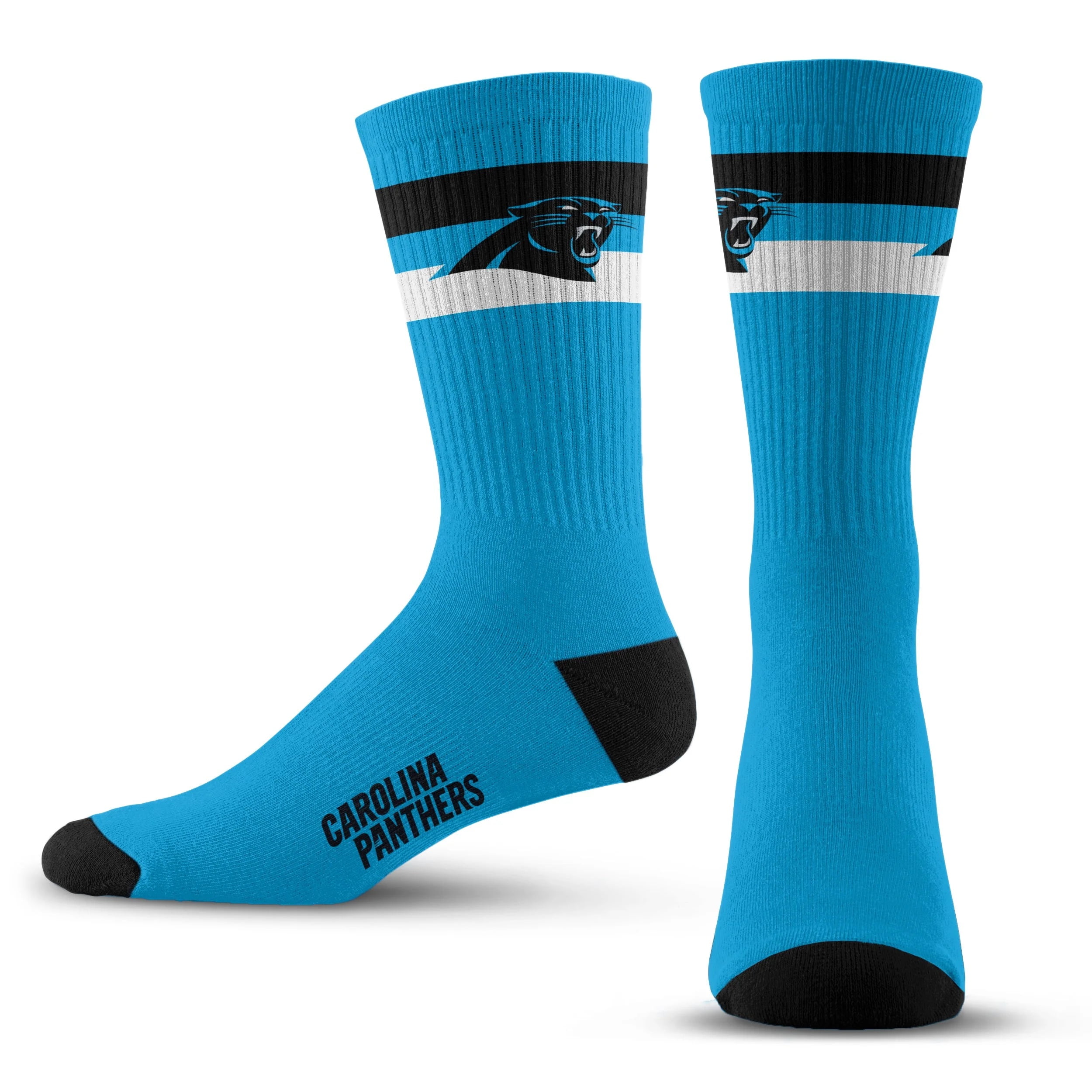 Carolina Pro Football Socks Adult Team Logo and Colors Large Crew Sport ...