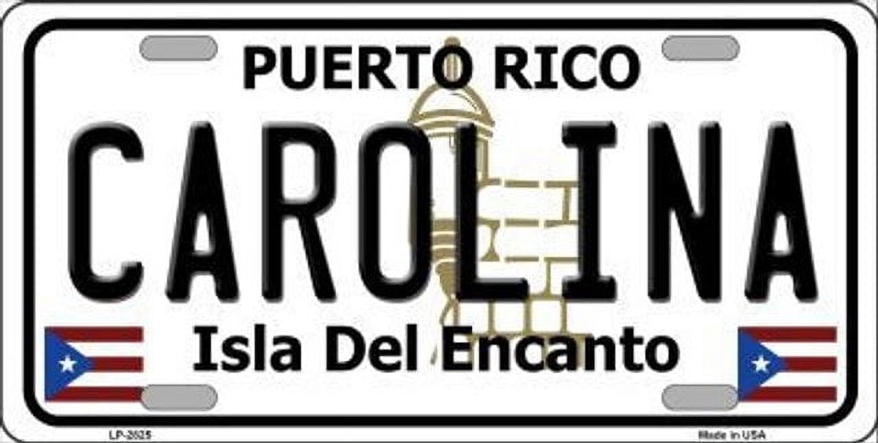 Carolina Puerto Rico Metal Novelty License Plate - Walmart.com