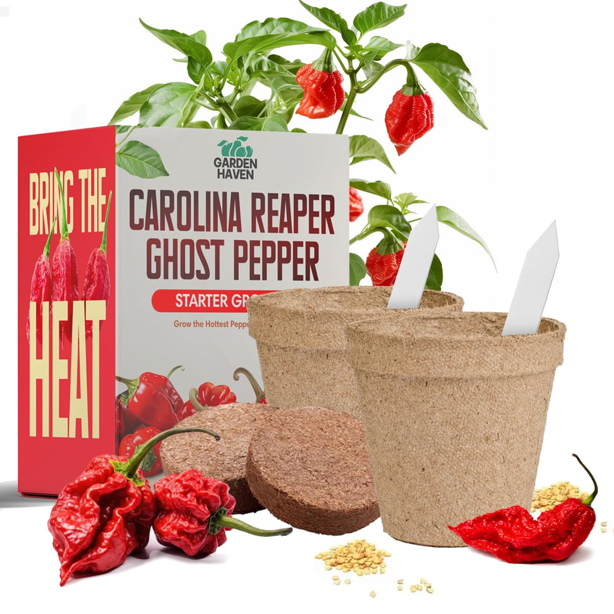 Carolina Reaper Ghost Pepper Grow Kit MVR1 - All in One Starter Grow ...