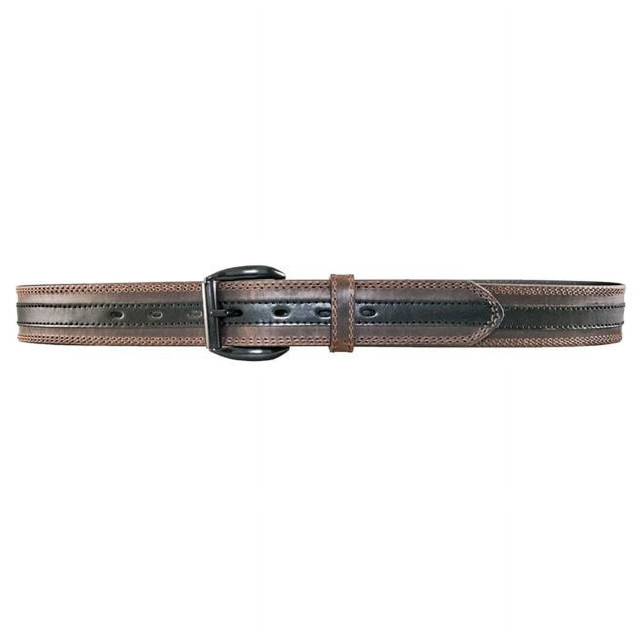 Carolina Single-Ply Oil-Tanned Leather Belt with Overlay & Stitching ...