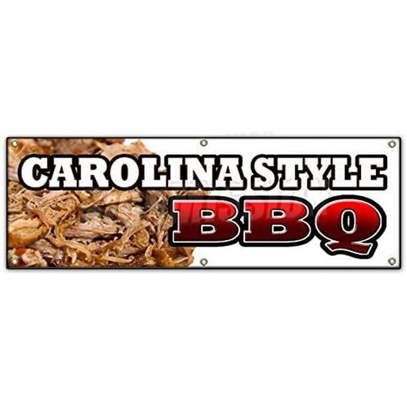 Carolina Style BBQ Banner Sign - Beef Brisket Ribs Pork Barbque Open ...
