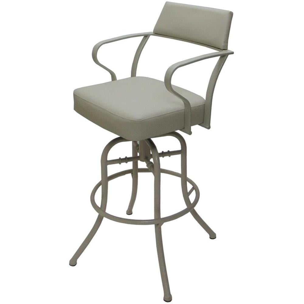 Carolina Swivel Tilt Counter 26" Metal Bar Stool - Ocean Beige Vinyl ...