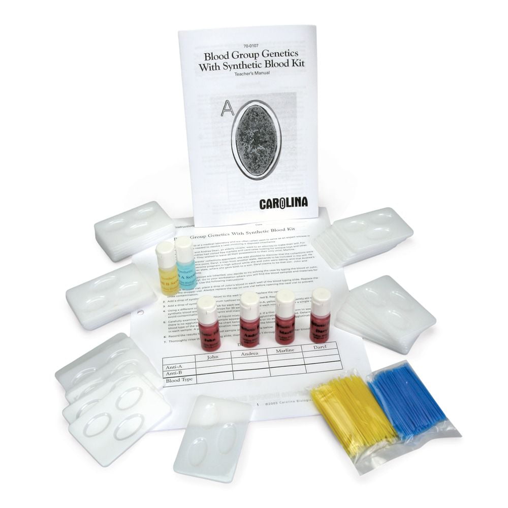 Carolina Synthetic Blood Group Genetics Kit - Walmart.com