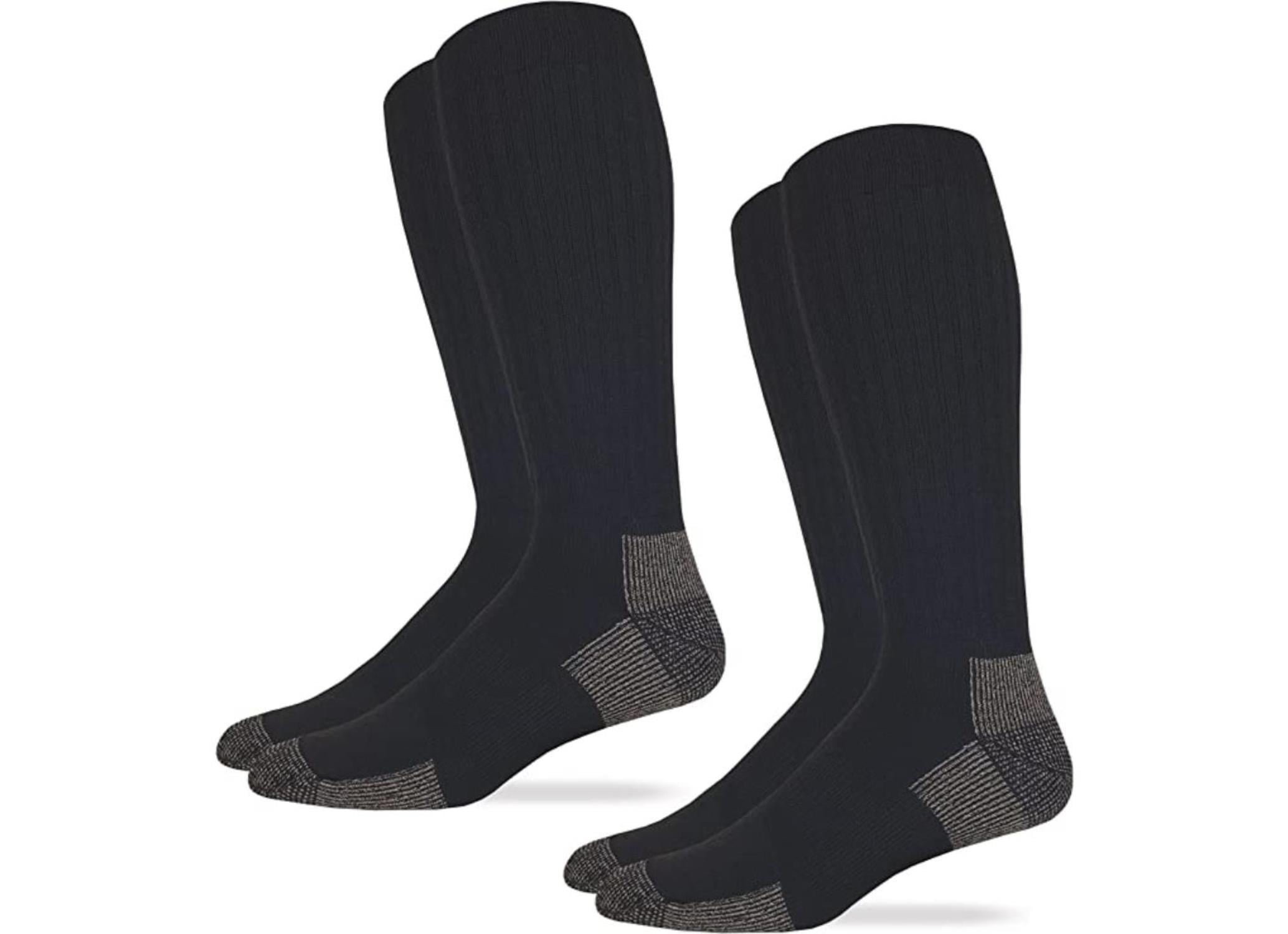 Carolina Ultimate Mens Ultra-Dri Steel Toe OTC Work Socks, Black, (XL ...