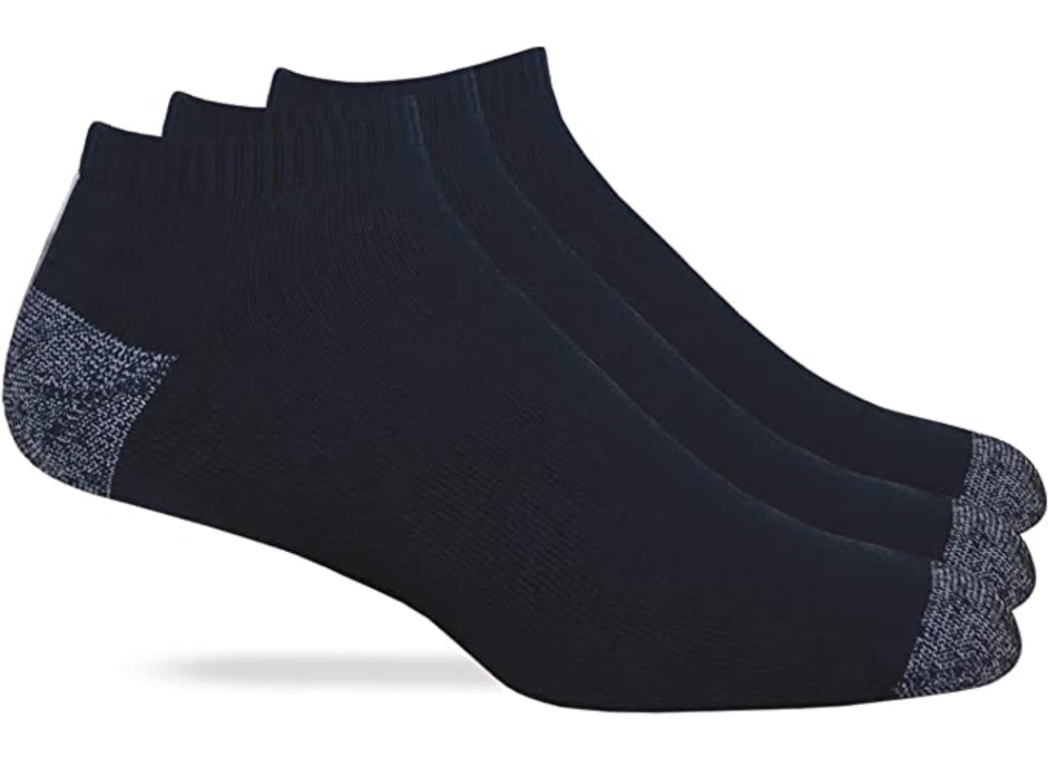 Carolina Ultimate Work Cotton No Show Socks, Black, (XL) Men 12-16, 3 ...