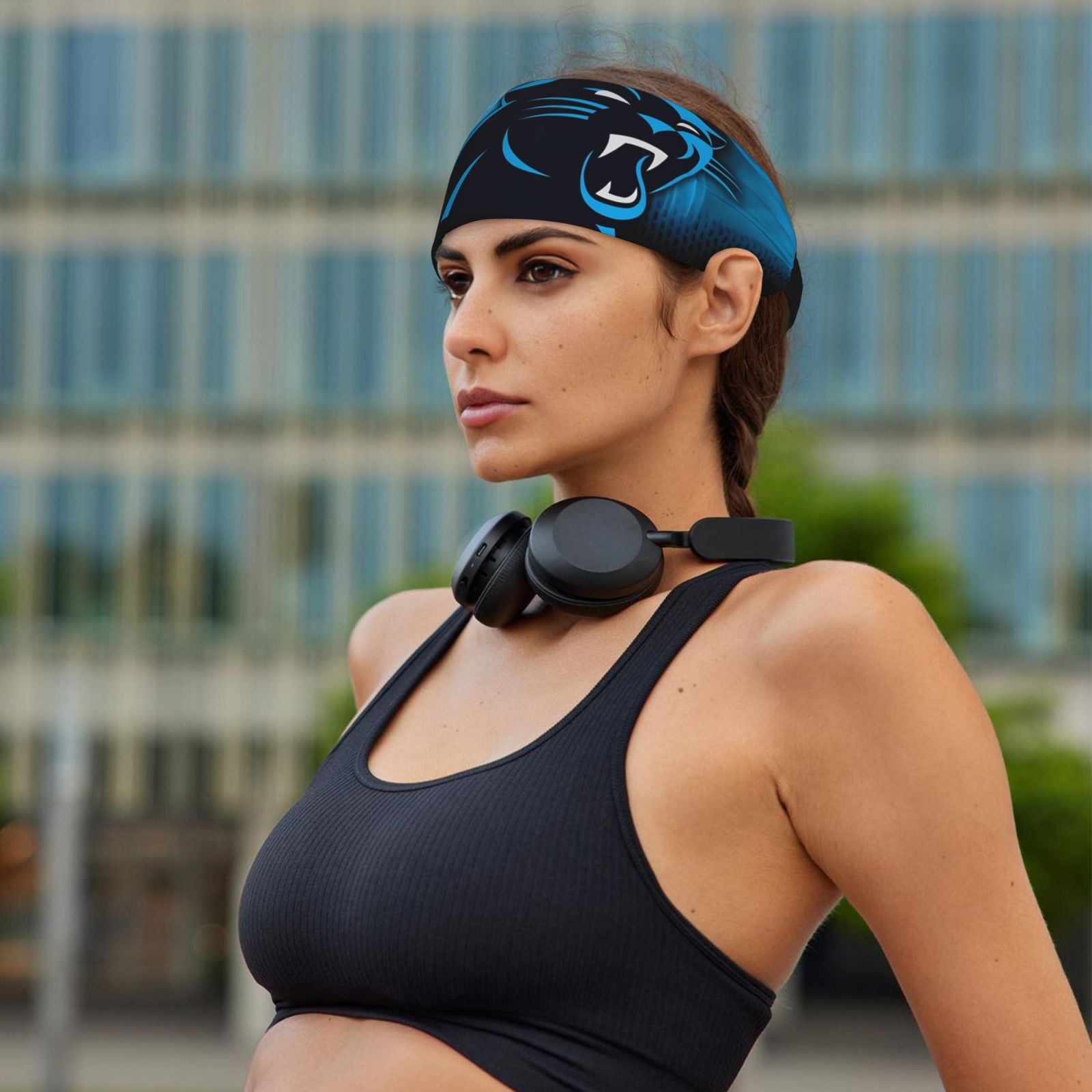 Carolina Unisex Football team Elastic Exercise Headband Adult sports ...