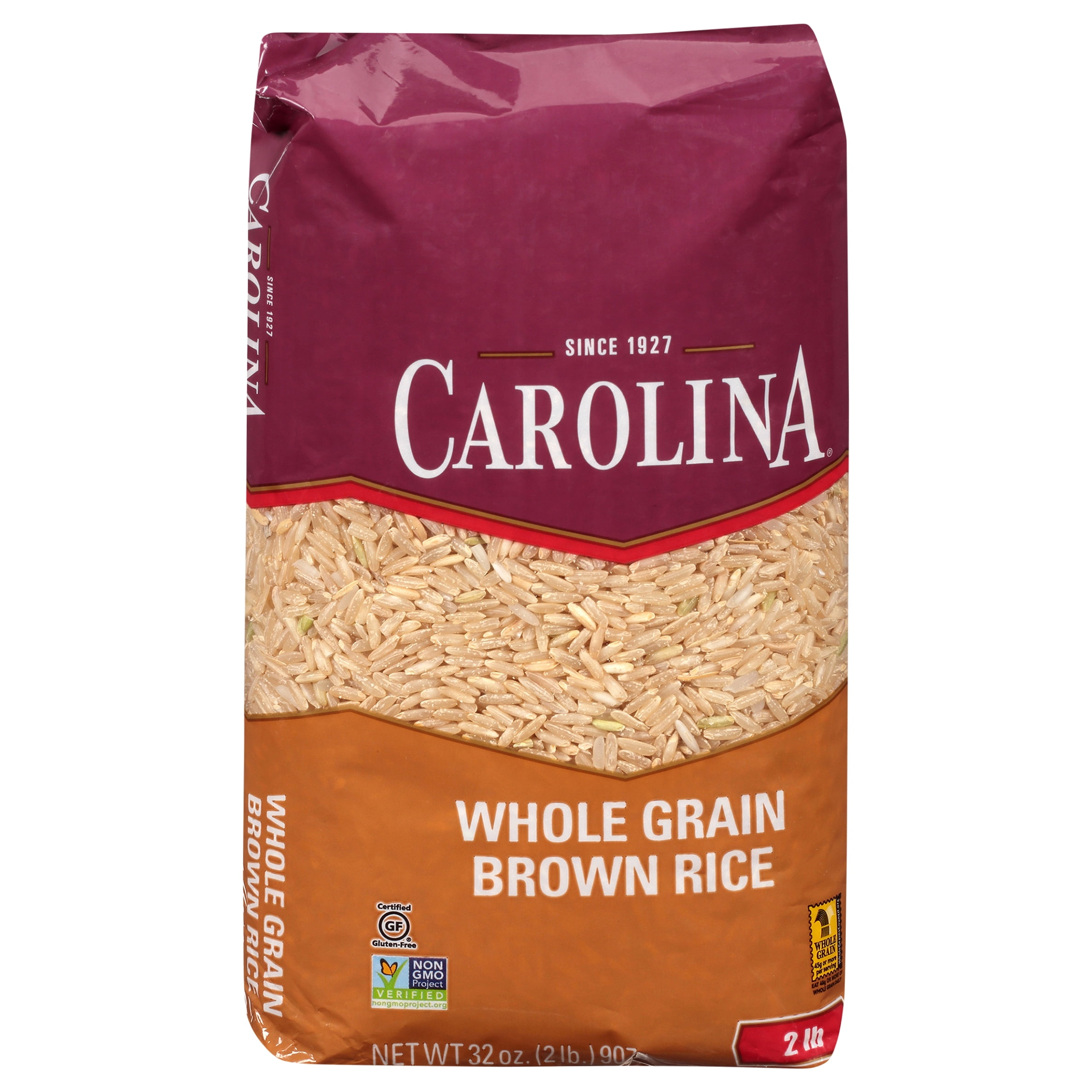 Carolina Whole Grain Brown Rice, Long Grain Rice, 2 lb Bag - Walmart.com