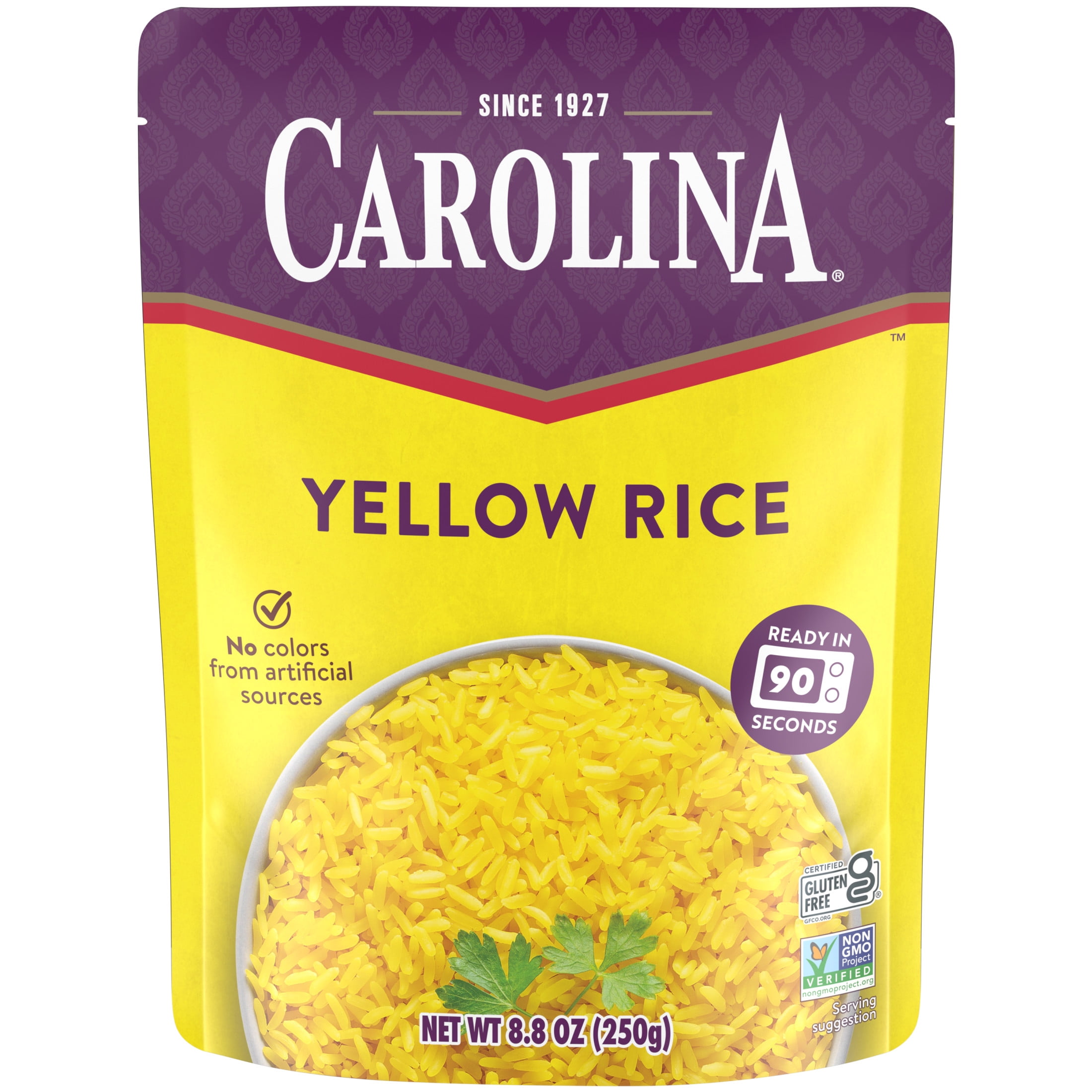 Carolina Yellow Rice, Ready to Heat 90 Seconds, Gluten Free ...