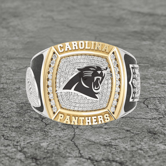 #CarolinaPanthers 1/2ctw Two Tone Yellow Gold and 925 Sterling Silver ...