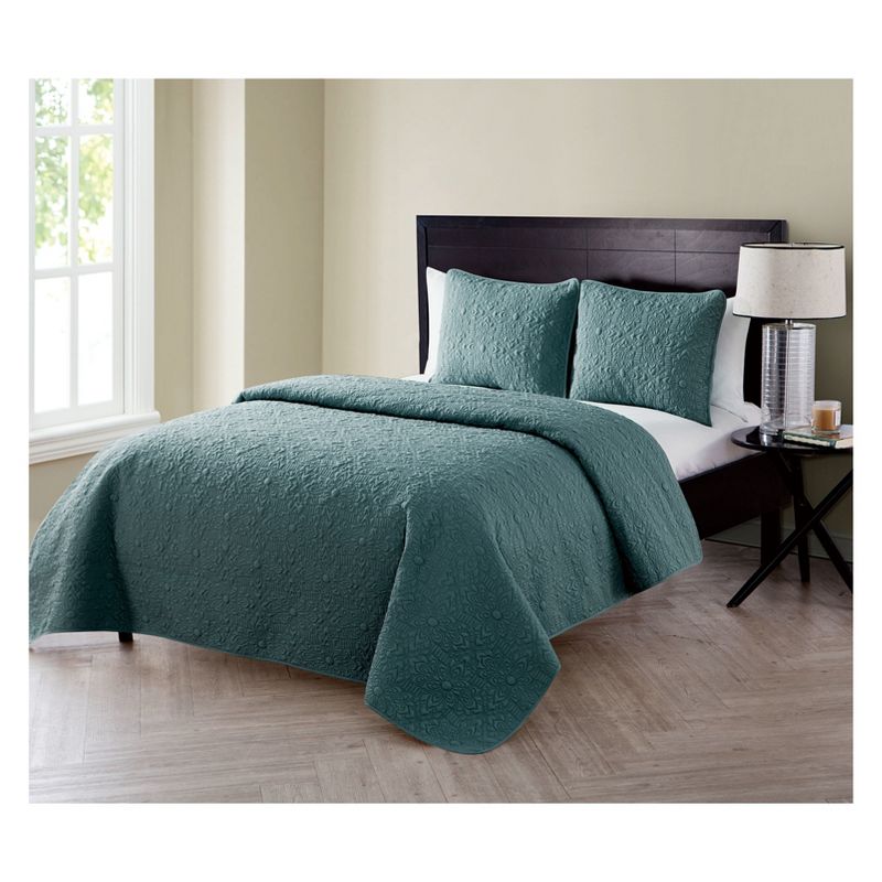 Caroline Embossed Quilt Set - Walmart.com