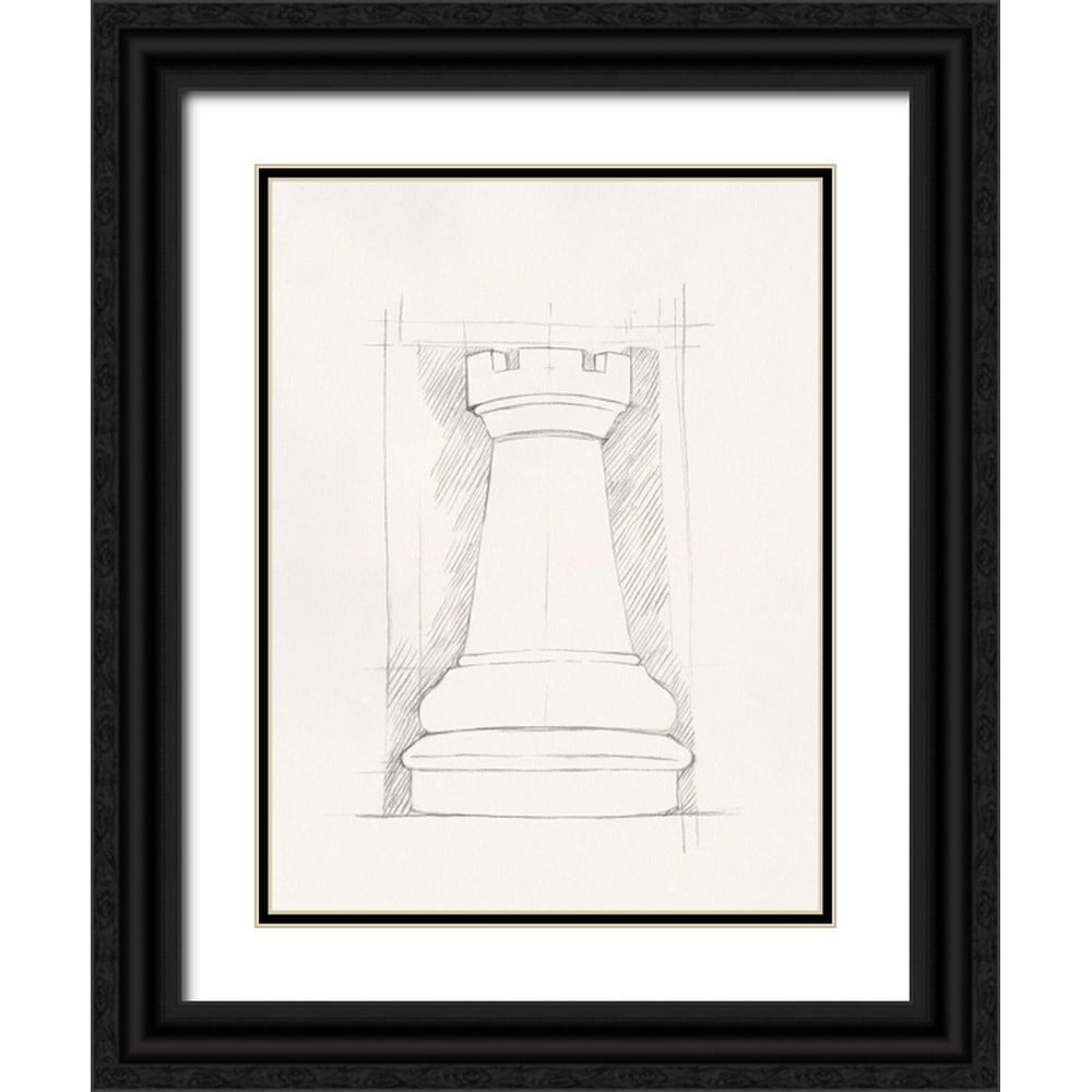 Caroline, Emma 12x14 Black Ornate Wood Framed with Double Matting ...
