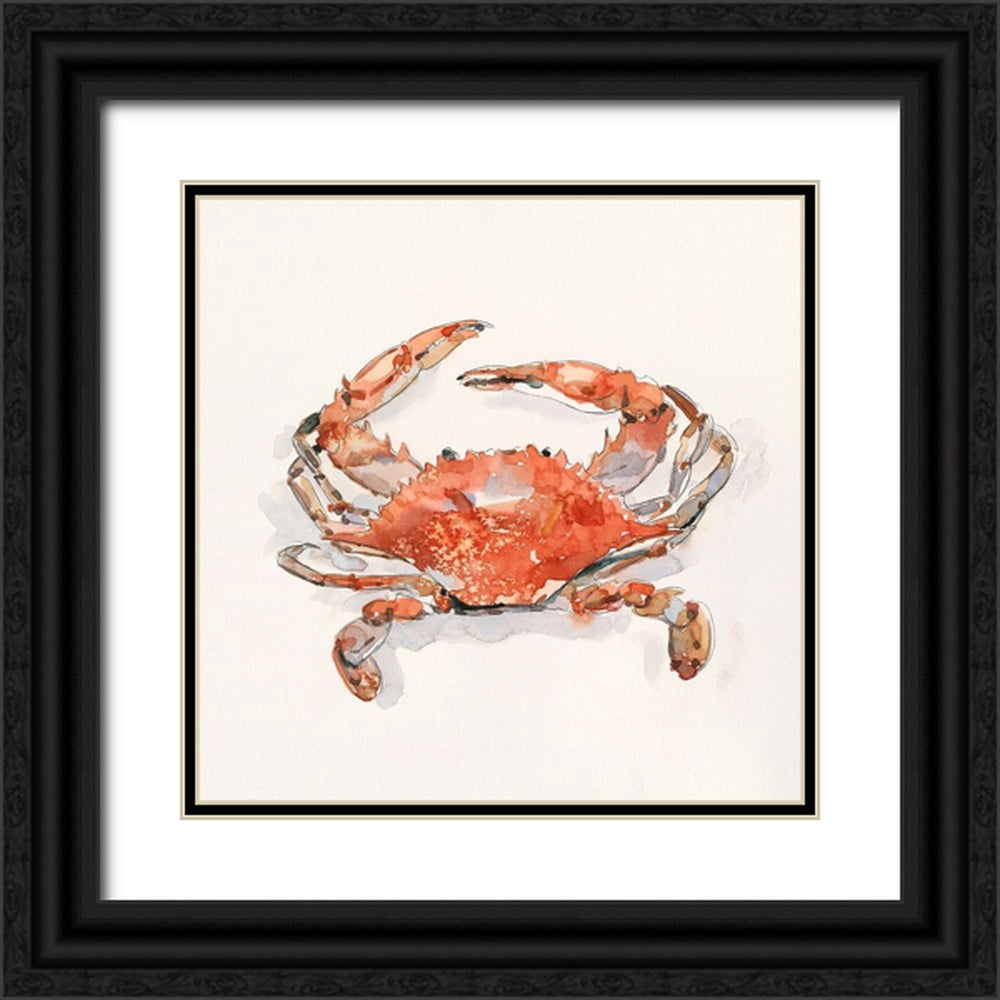 Caroline, Emma 15x15 Black Ornate Wood Framed with Double Matting ...