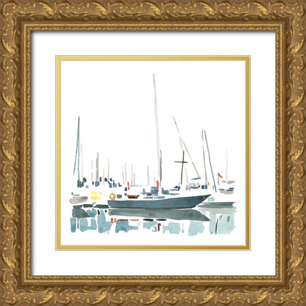 Caroline, Emma 15x15 Gold Ornate Wood Framed with Double Matting Museum ...