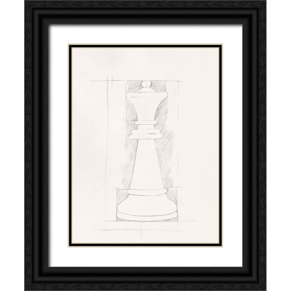 Caroline, Emma 19x24 Black Ornate Wood Framed with Double Matting ...
