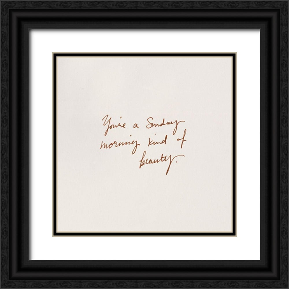 Caroline, Emma 20x20 Black Ornate Wood Framed with Double Matting ...