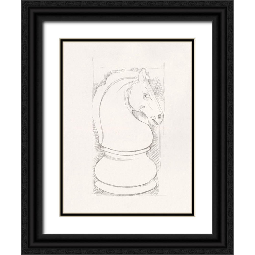 Caroline, Emma 25x32 Black Ornate Wood Framed with Double Matting ...