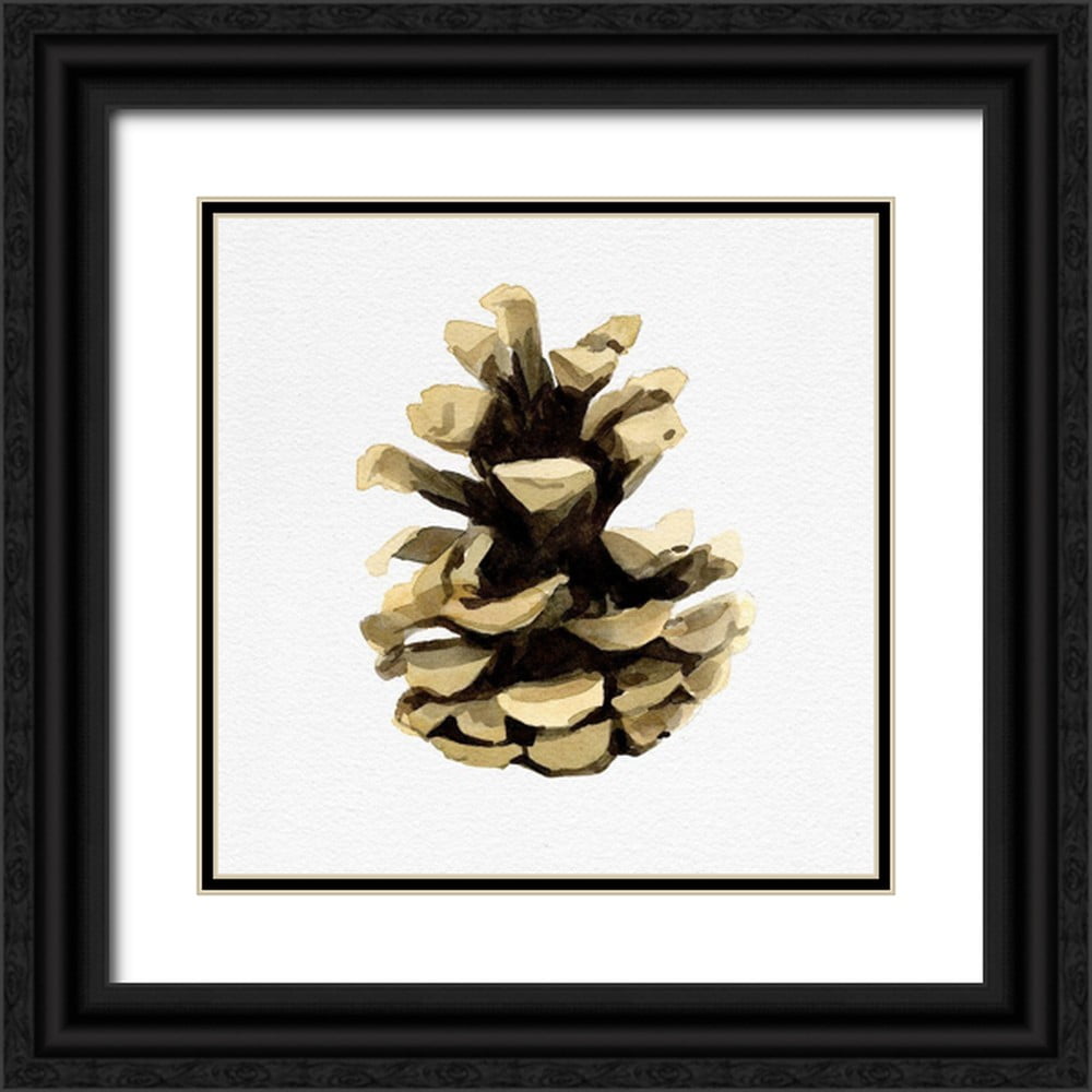 Caroline, Emma 26x26 Black Ornate Wood Framed with Double Matting ...