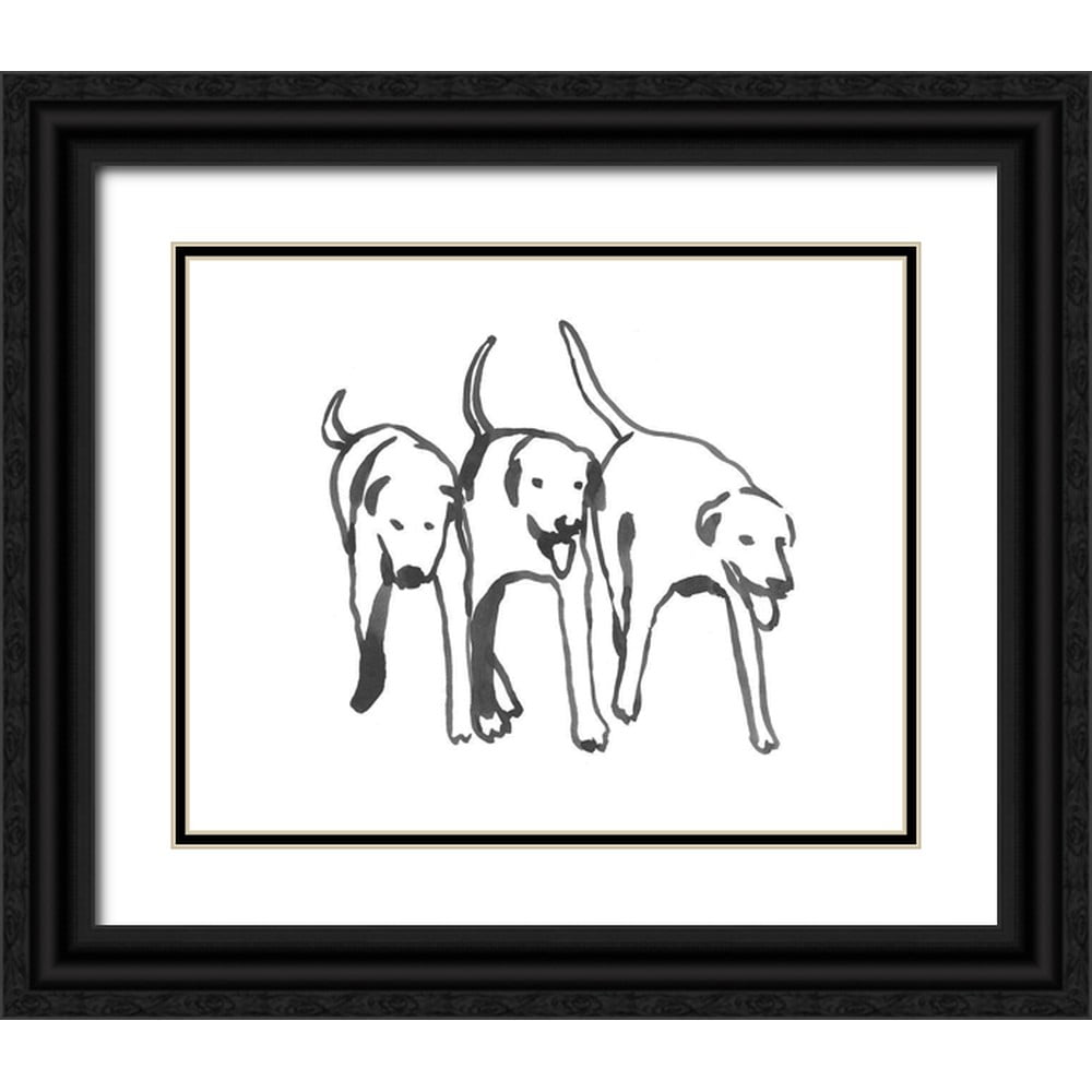 Caroline, Emma 32x26 Black Ornate Wood Framed with Double Matting ...