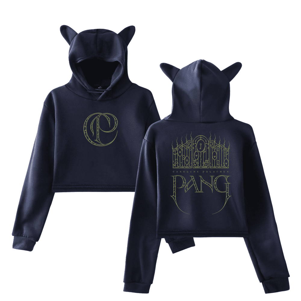 Caroline Polachek Merch Pang Girl's Cute Cat Ear Cropped Pullover ...