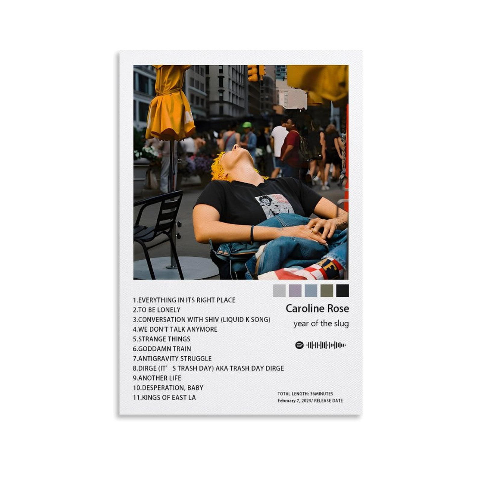 Caroline Rose Year of The Slug Album Cover Poster Canvas Wall Art ...