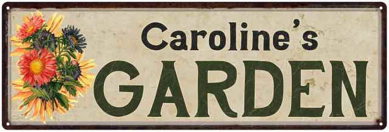 Caroline's Garden Sign Flower Chic Decor 6x18 Sign Gift 106180017251 ...