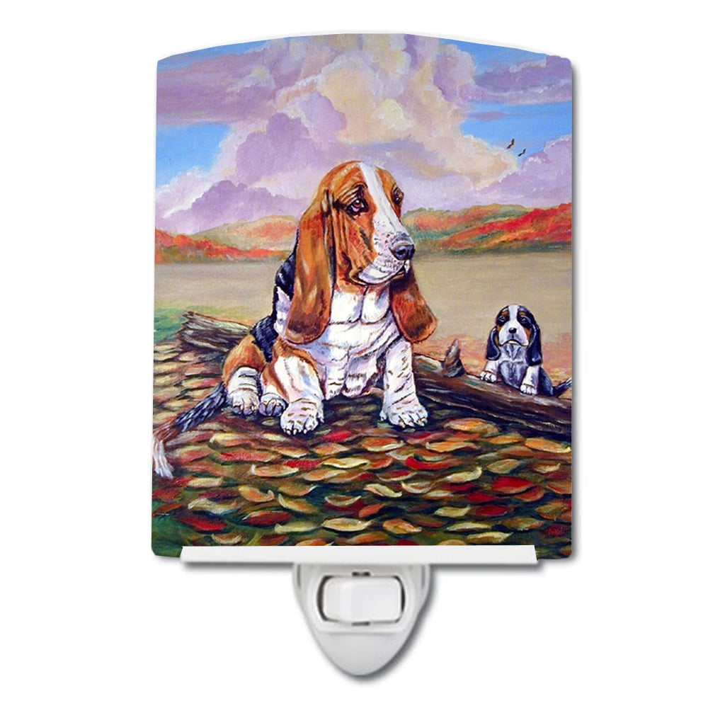Caroline's Treasures 7004CNL Basset Hound Ceramic Night Light, 6x4x3 ...