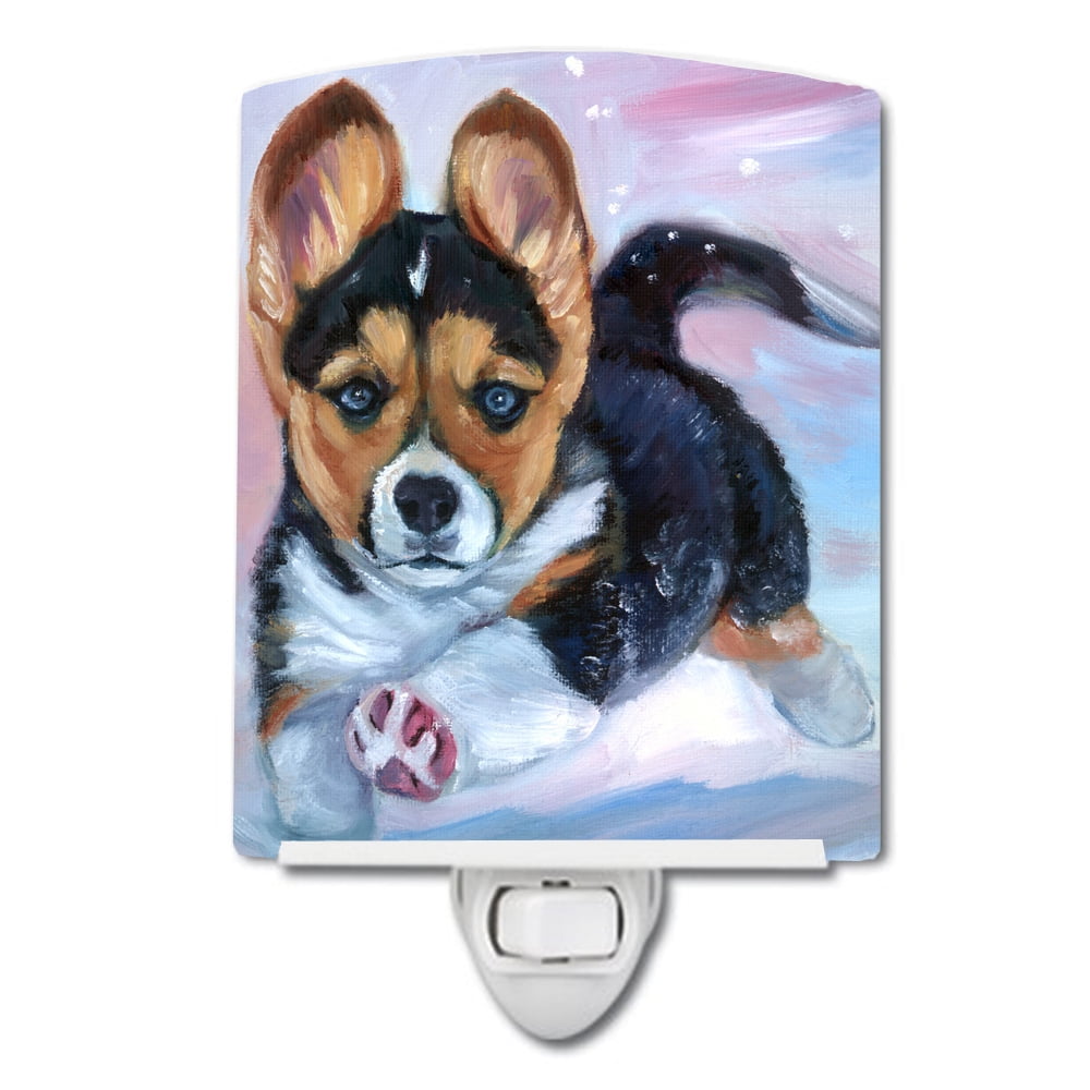Caroline's Treasures 7371CNL Puppy Chase Corgi Ceramic Night Light ...