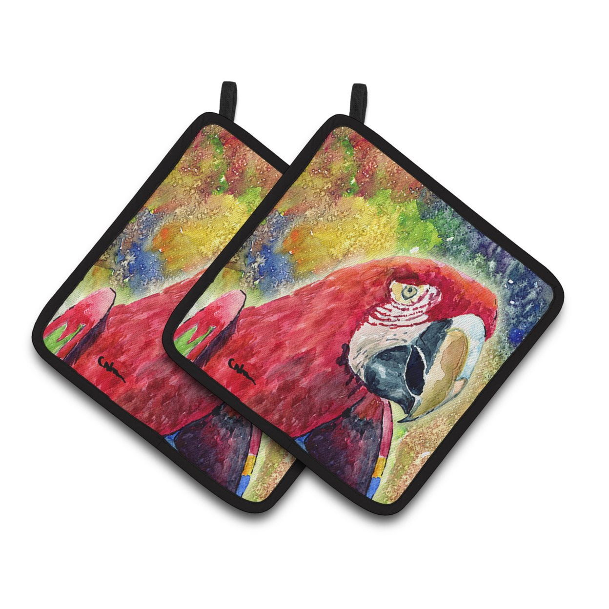 Caroline's Treasures 8607PTHD Bird - Parrot Pair of Pot Holders , 7 ...