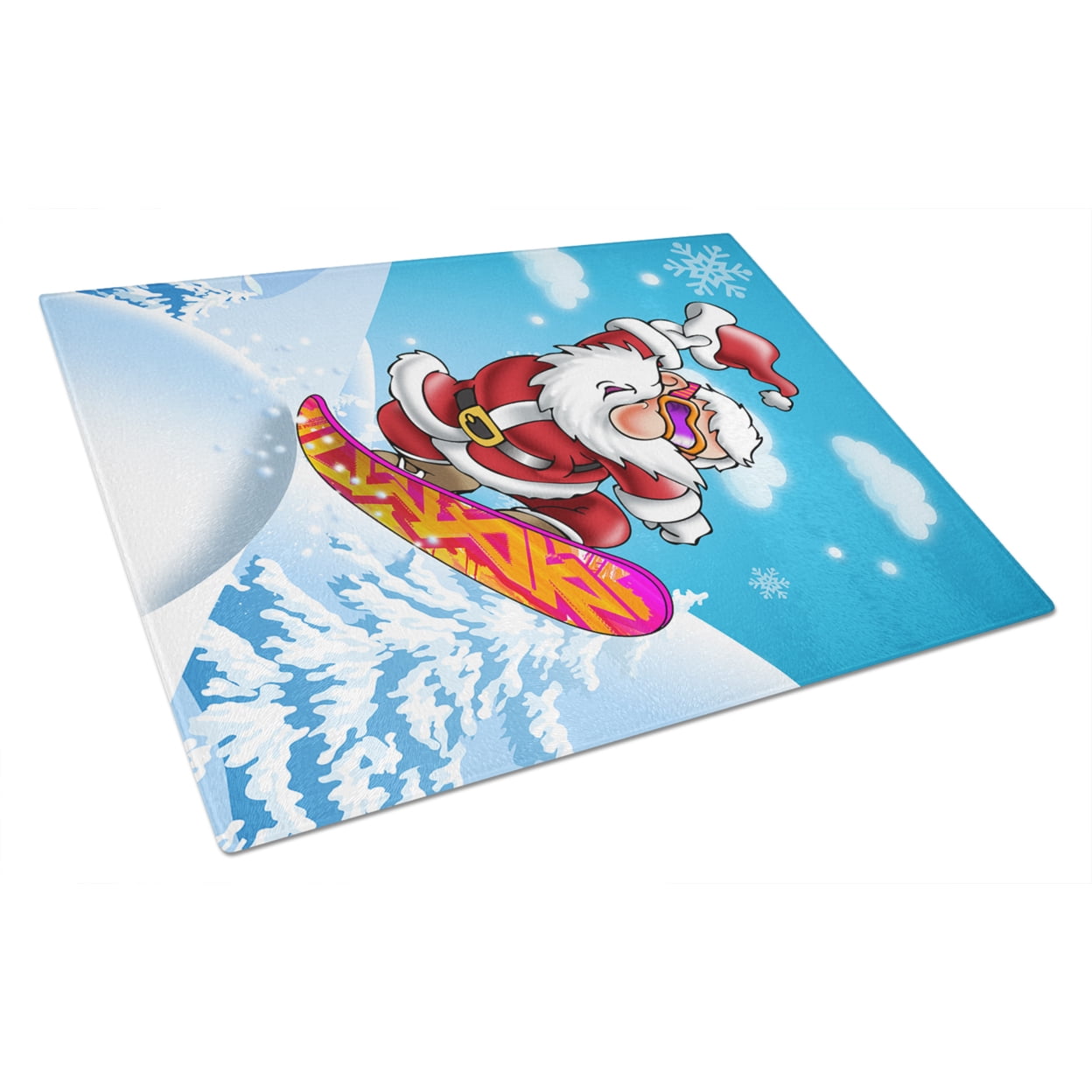 Caroline's Treasures APH6388LCB Christmas Santa Claus Snowboarding ...