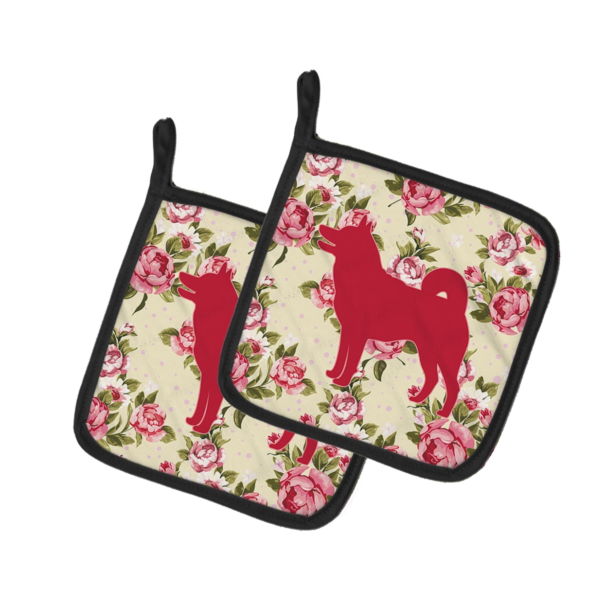 Caroline's Treasures BB1067-RS-YW-PTHD Shiba Inu Shabby Chic Yellow ...