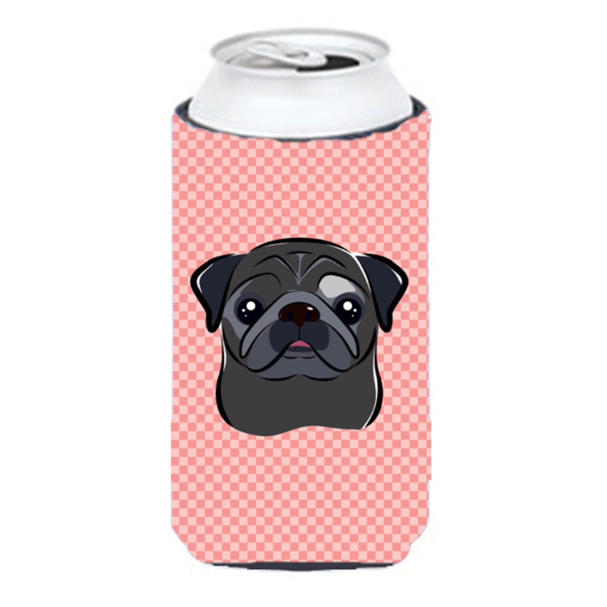Caroline's Treasures BB1263TBC Checkerboard Pink Black Pug Tall Boy ...