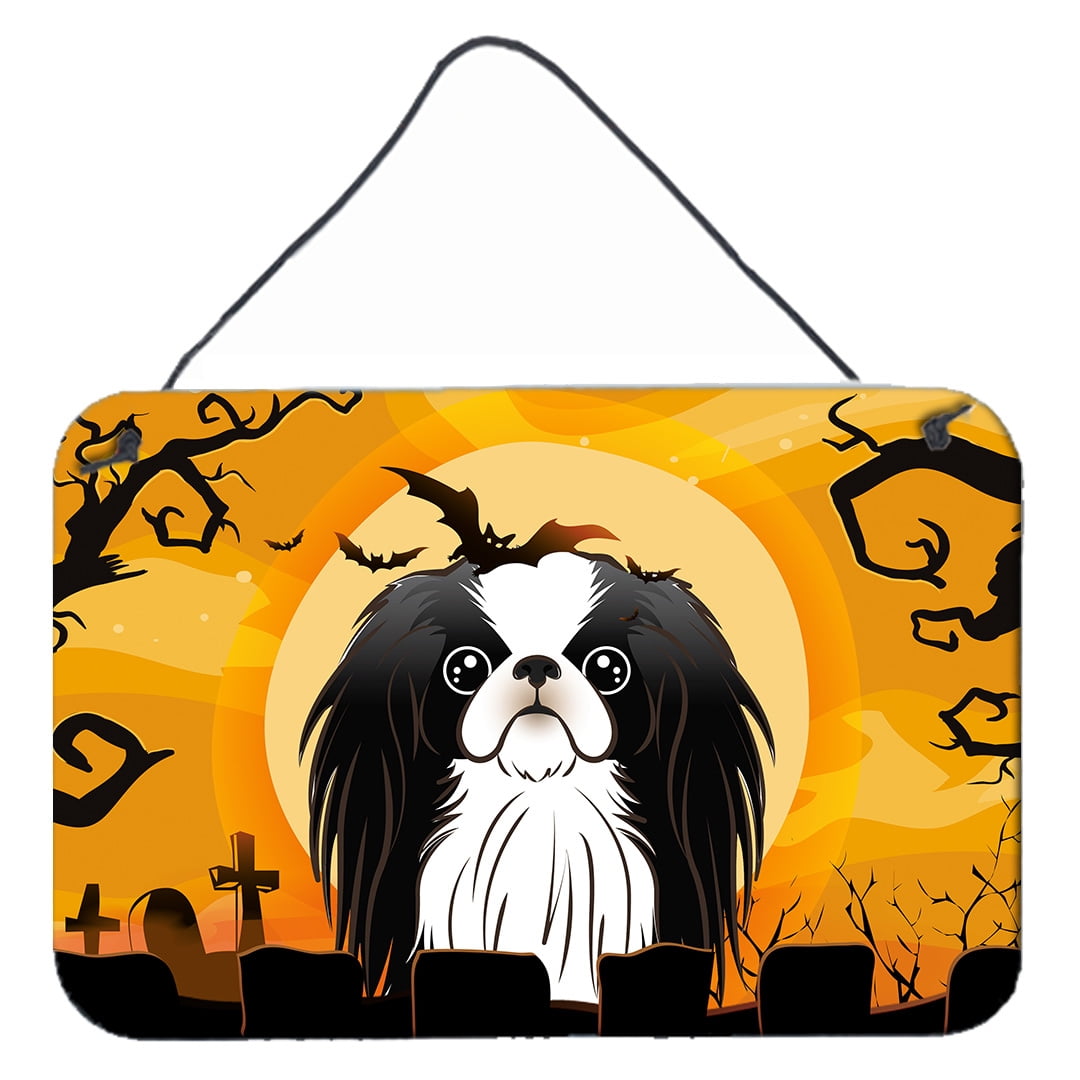 Caroline's Treasures BB1788DS812 Halloween Japanese Chin Wall or Door ...