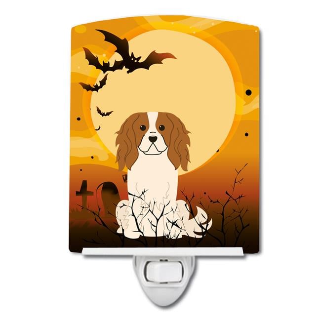 Caroline's Treasures BB4324CNL Halloween Cavalier Spaniel Ceramic Night ...