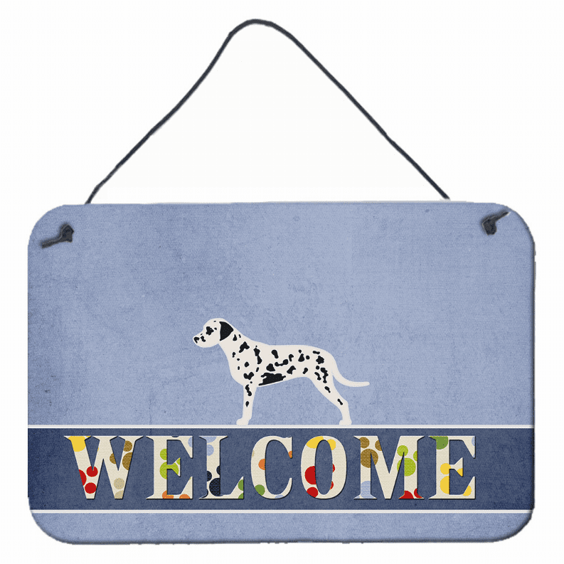 Caroline's Treasures BB5487DS812 Dalmatian Welcome Wall or Door Hanging ...