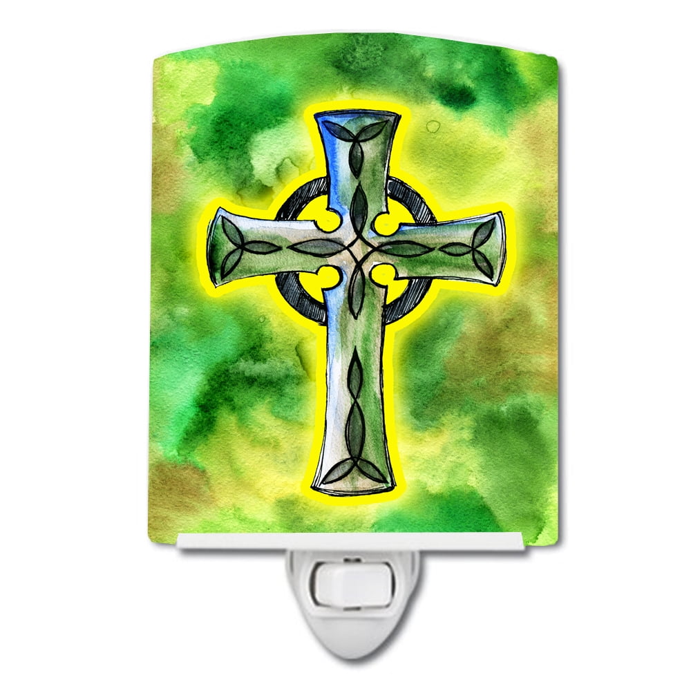 Caroline's Treasures BB5764CNL Irish Celtic Cross Ceramic Night Light ...