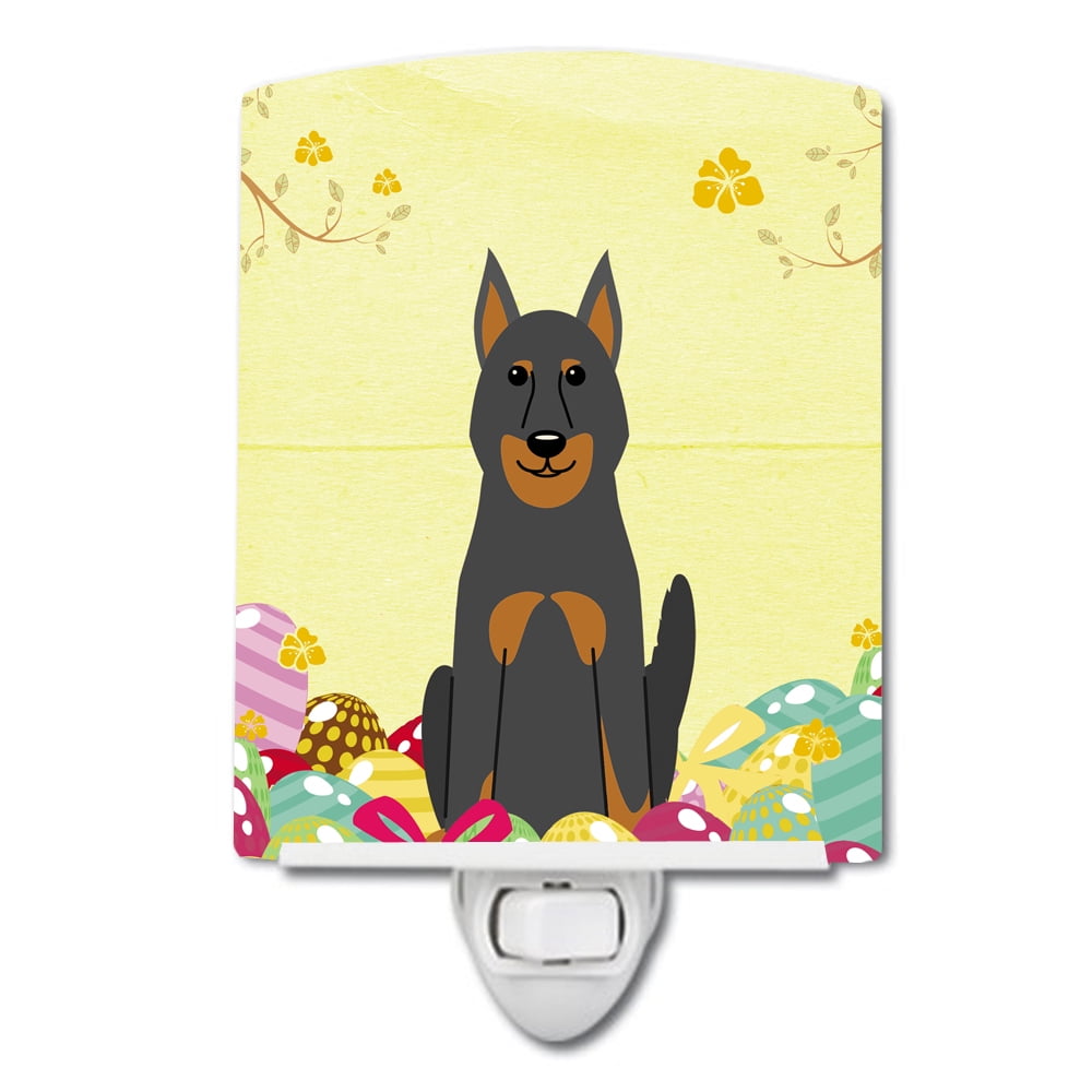 Caroline's Treasures BB6080CNL Easter Eggs Beauce Shepherd Dog Ceramic ...