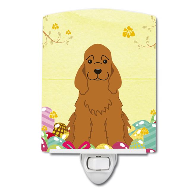 Caroline's Treasures BB6095CNL Easter Eggs Cocker Spaniel Red Ceramic ...