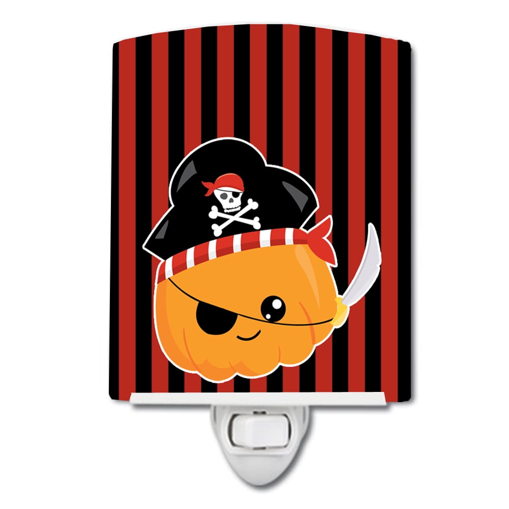 Caroline's Treasures BB6962CNL Halloween Pumpkin Pirate Ceramic Night ...