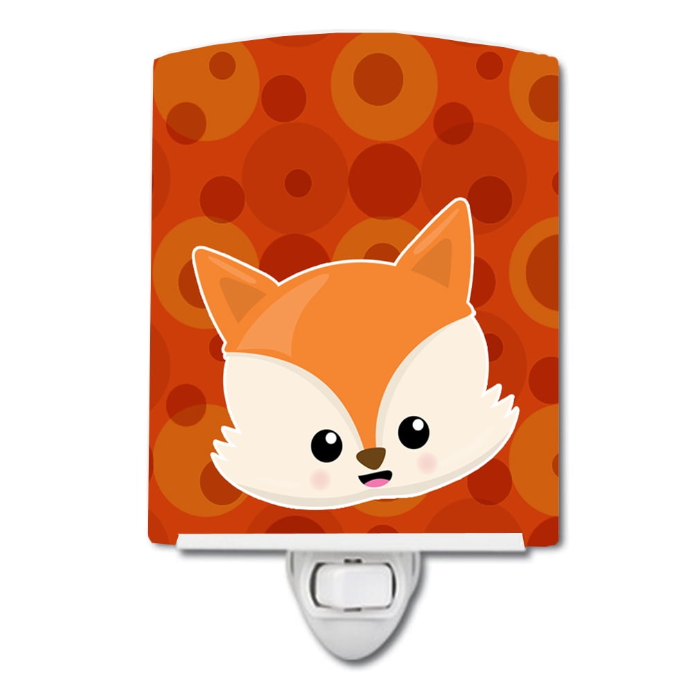 Baby Fox Face Polkadots Ceramic Night Light - Walmart.com